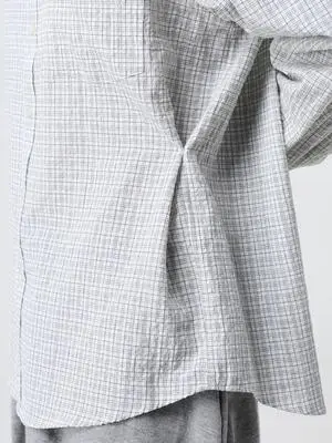 DUNST Cotton Checkered Shirt - Ivory