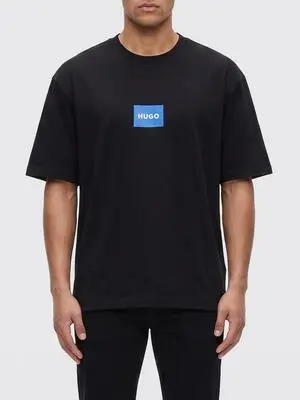 Hugo Cotton T-shirt With Logo - Black