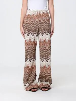 MC2 SAINT BARTH High-waisted Wide Leg Pants With Wave Pattern