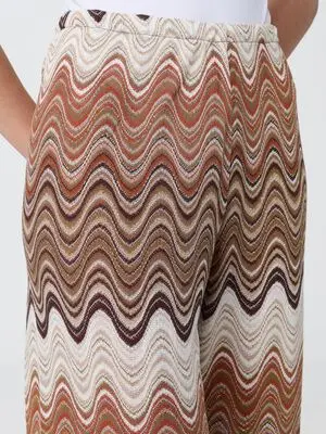 MC2 SAINT BARTH High-waisted Wide Leg Pants With Wave Pattern