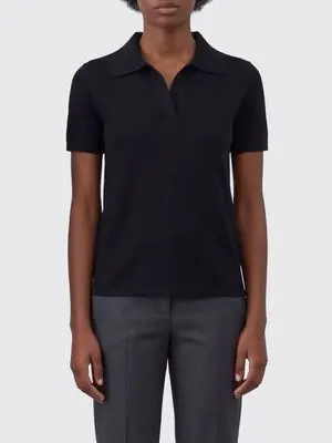 ROBERTO COLLINA Viscose Polo Shirt - Black