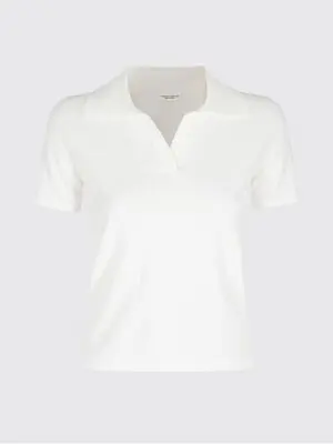 ROBERTO COLLINA Viscose Polo Shirt - Ecru