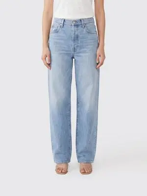 MOTHER High-waisted Straight-leg Jeans In Denim With Five-pocket Design - Blue