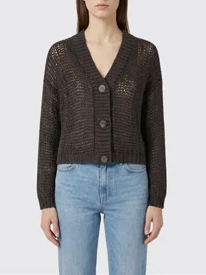 ROBERTO COLLINA Cotton Knit Cardigan - Brown