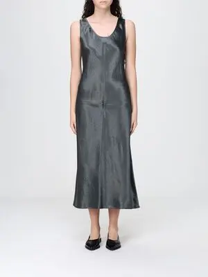 Max Mara Satin Midi Dress Grey