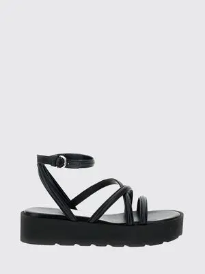 GIANVITO ROSSI Nappa Leather Platform Sandals - Black