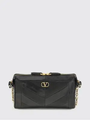 Valentino Garavani Panthea Quilted Chevron Leather Bag With Swarovski® Crystal Details - Black