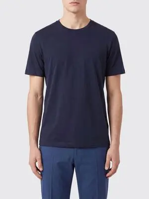 Herno Short-sleeved Crew Neck T-shirt In Pure Cotton - Blue 1