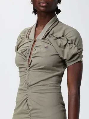 VIVIENNE WESTWOOD Ruched Polo Shirt Dress - Green