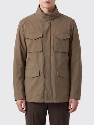 Herno Utility-style Technical Fabric Windbreaker Jacket With High Neck - Brown