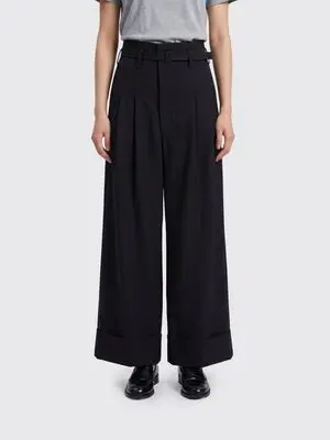 Junya Watanabe High-waisted Wide-leg Wool Blend Palazzo Pants - Black