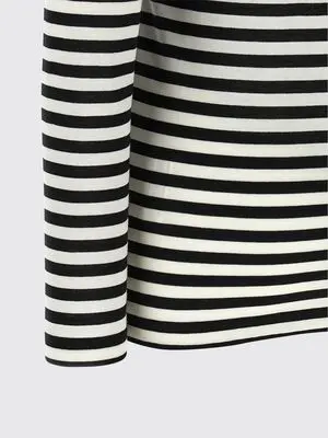 Junya Watanabe Slim Fit Striped Cotton Long-sleeved Top With Cut-outs - White