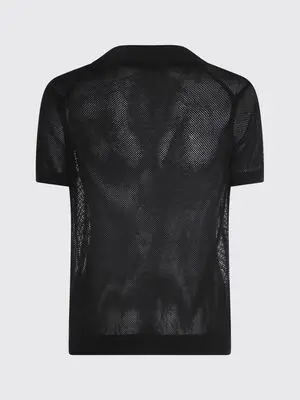 TOM FORD Cotton And Silk Polo Shirt - Black