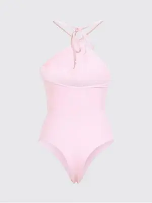 Jacquemus One-piece Swimsuit With Halterneck And Open Back - Pink