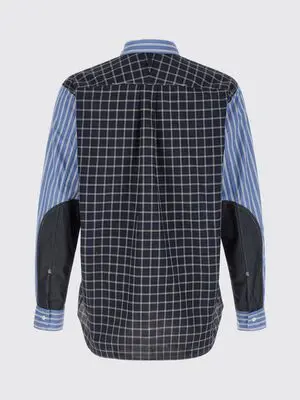 Junya Watanabe Relaxed Fit Patchwork Cotton Shirt With Spread Collar
