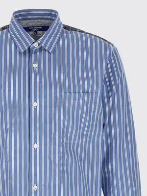 Junya Watanabe Relaxed Fit Patchwork Cotton Shirt With Spread Collar