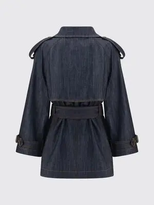 Burberry Short Double-breasted Denim Trench Coat