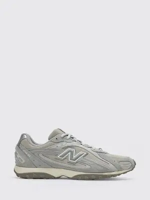 NEW BALANCE 204l Leather And Suede Sneakers With Mesh Inserts - Grey