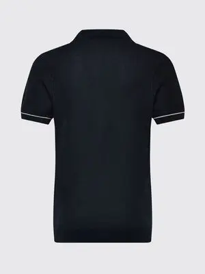 BOSS Cotton Knit Polo Shirt - Blue 1
