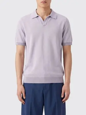 BOSS Cotton Knit Polo Shirt - Violet