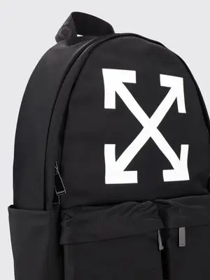Off-White Full Arrow Nylon Backpack With Logo Straps And Arrow Print
