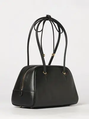 Furla Poppy Handbag In Full-grain Leather With Double Handles And Zip - Black
