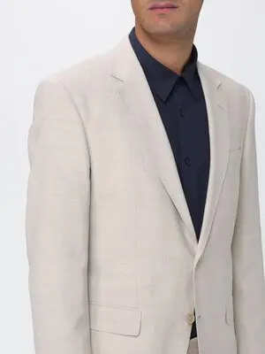 BOSS Single Breasted Suit In Virgin Wool Blend - Beige