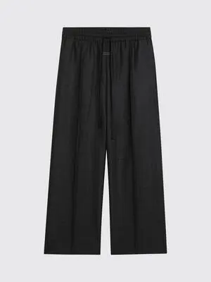 Fear Of God Wide-leg Virgin Wool Trousers With Drawstring Waist - Grey