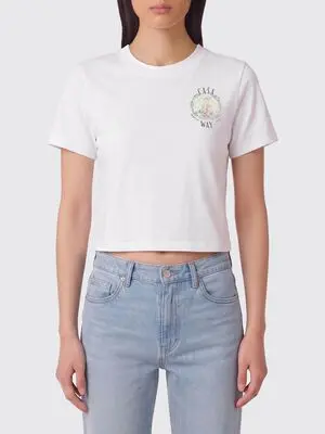 Casablanca Cotton Crop T-shirts With Logo - White