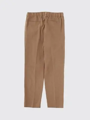 Herno Linen Chino Pants With Pleats And Rear Welt Pockets - Brown