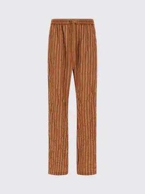 Dolce & Gabbana Striped Silk Blend Trousers With Drawstring