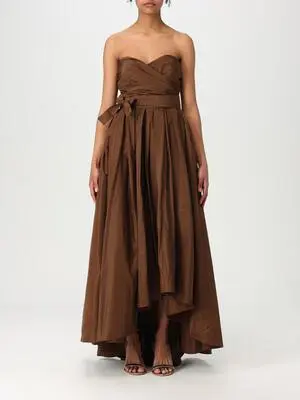 Pinko Strapless Bow Detailed High-low Maxi Dress