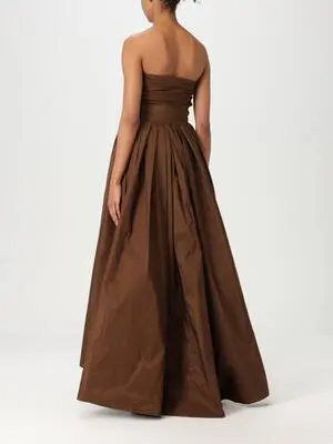 Pinko Strapless Bow Detailed High-low Maxi Dress