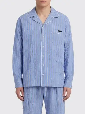 Dolce & Gabbana Striped Silk Blend Shirt - Blue