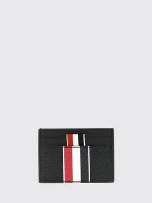 Thom Browne Grained Leather Card Holder - Black