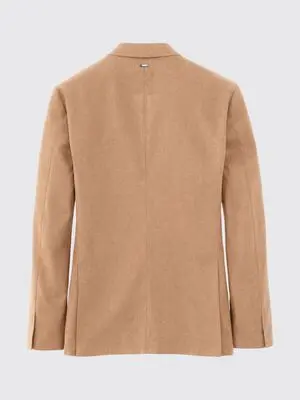 Herno Elegant Single-breasted Linen Blazer With Notch Lapels And Patch Pockets - Brown