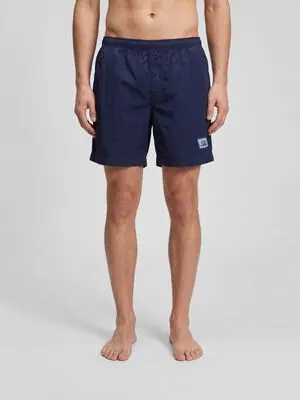 C.P. COMPANY Polyamide Swim Shorts With Elasticated Waist - Blue