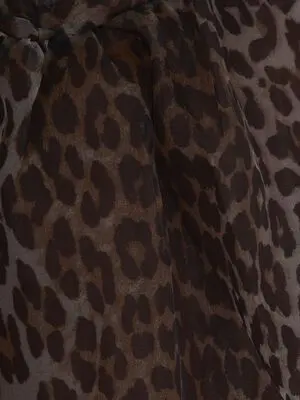GANNI Animal Print Recycled Polyester Midi Dress - Multicolor