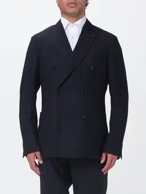 LARDINI Virgin Wool Blazer - Blue