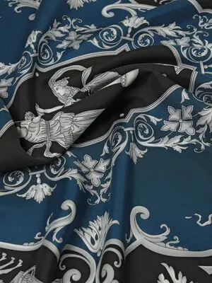 Versace Baroque Print Silk Foulard