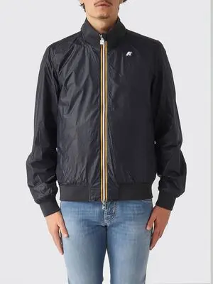 K-WAY Arsene Plus.2 Nylon Bomber Jacket With Logo - Blue