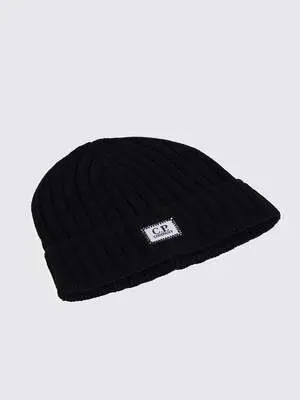 C.P. COMPANY Ribbed Beanie - Blue