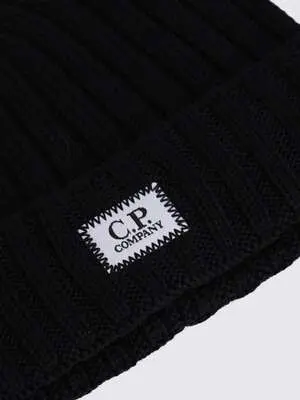 C.P. COMPANY Ribbed Beanie - Blue