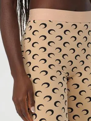 MARINE SERRE Crescent Moon Print Leggings - Beige
