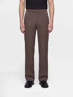 Incotex Tailored Trousers In Stretch Cotton Brown