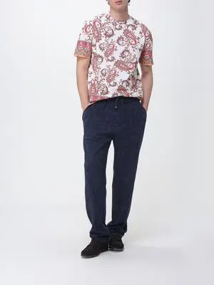 Etro Crew-neck Cotton T-shirt With Paisley Print