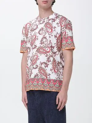 Etro Crew-neck Cotton T-shirt With Paisley Print