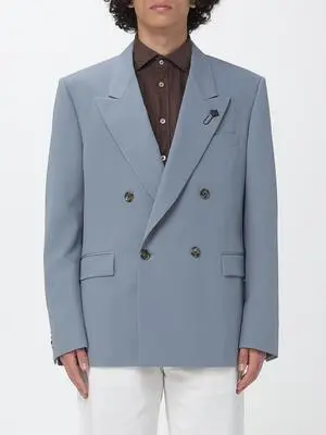 LARDINI Double-breasted Virgin Wool Blazer - Blue 1