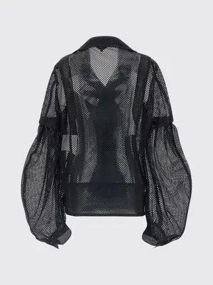 Comme Des Garçons Mesh Biker Jacket With Dramatic Sleeves