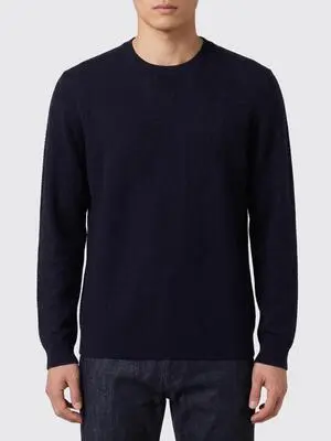 Giorgio Armani Cotton And Silk Crewneck Sweater - Blue